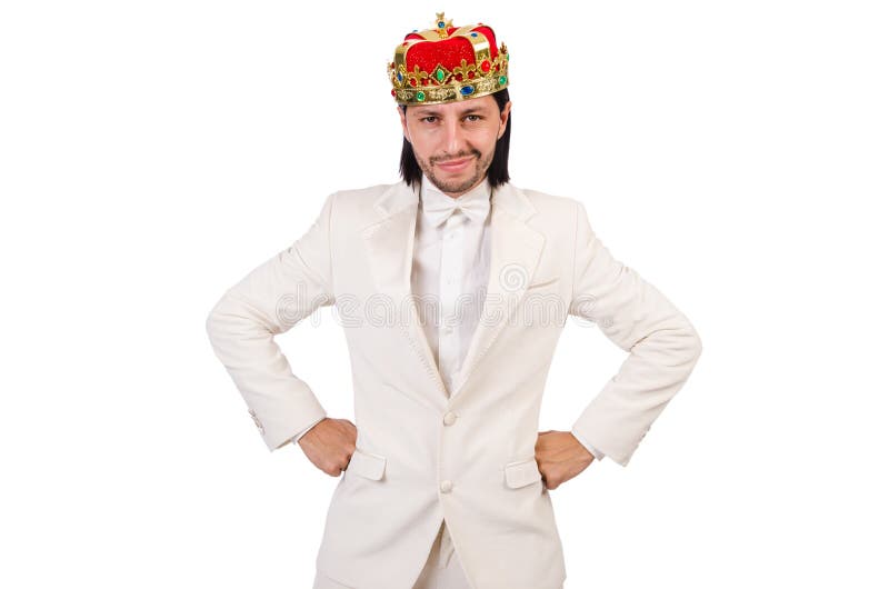 Funny king with axe stock image. Image of isolated, authority - 35466187