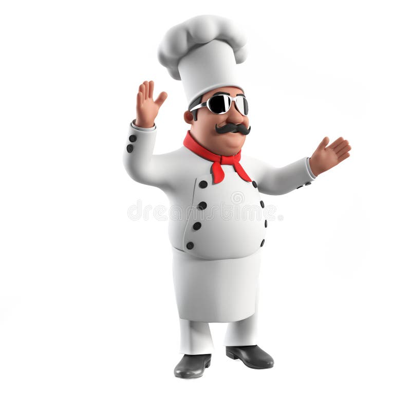 Funny kitchen chef stock illustration. Illustration of cook - 25380613