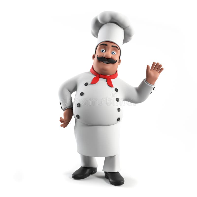 Funny kitchen chef stock illustration. Illustration of dish - 25472815
