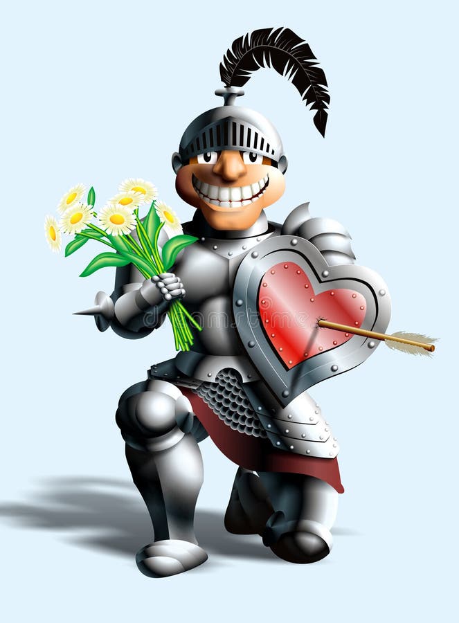 Funny knight stock illustration. Illustration of design - 12007662
