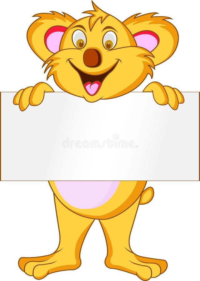 Funny koala cartoon stock vector. Illustration of drawing - 22819428