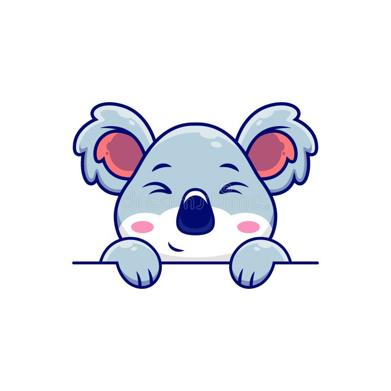 Funny Koala Cartoon with Sweet Smile Stock Illustration - Illustration ...