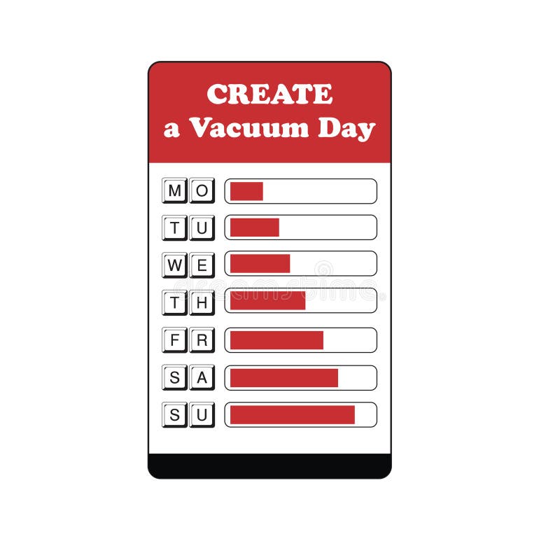 Funny Label for Create Vacuum Day Stock Vector - Illustration of funny ...