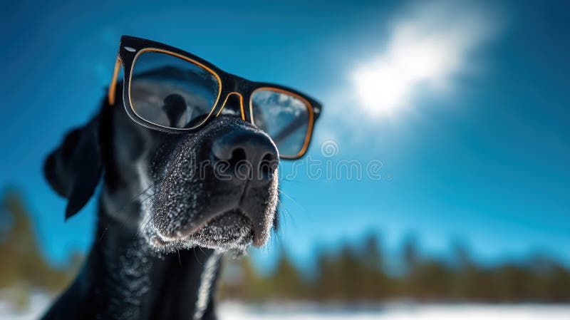 Funny Labrador in Sunglasses. Stock Photo - Image of friend, domestic ...