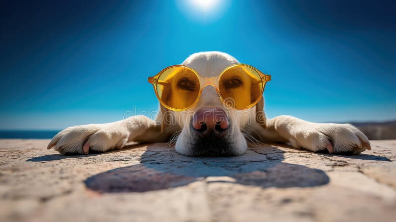 Funny Labrador in Sunglasses. Stock Photo - Image of domestic, funny ...