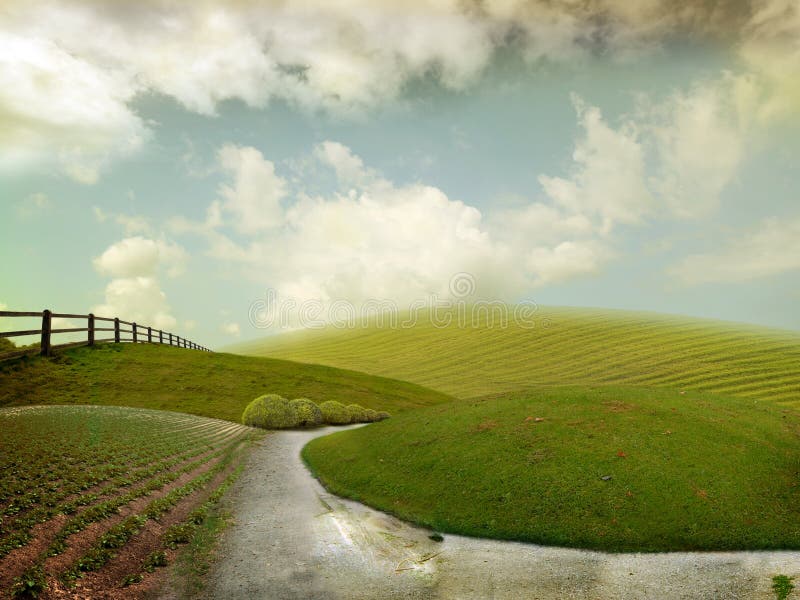 Funny landscape stock image. Image of hill, autumn, september - 16384629