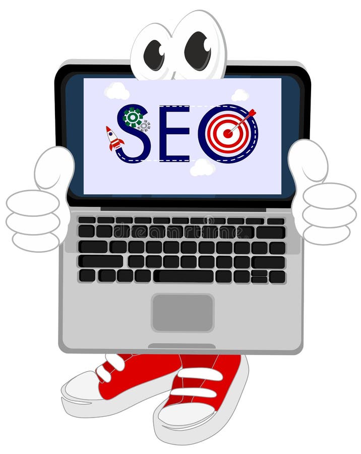 Funny Laptop Thumbs up stock vector. Illustration of technology - 27186231