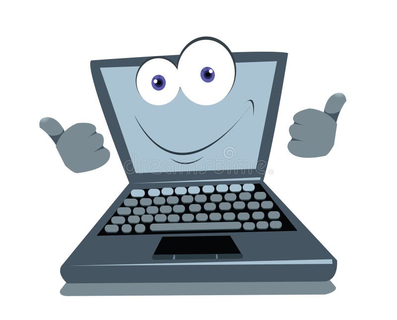 Funny Laptop Thumbs Up Stock Image - Image: 27186231