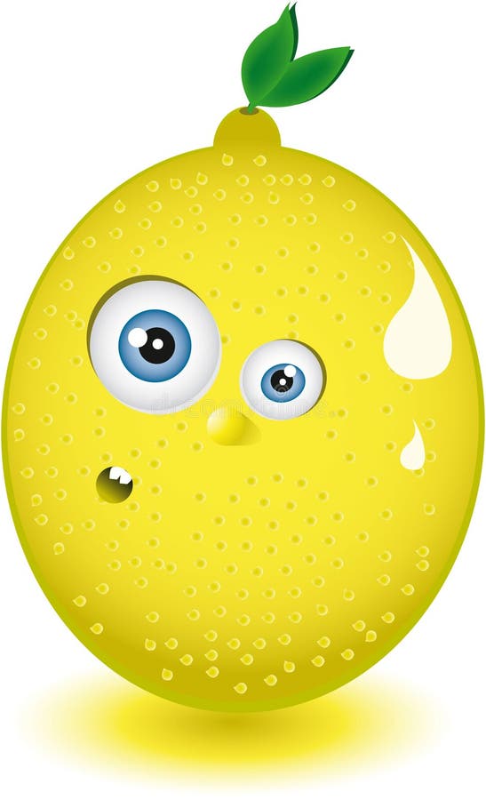 Lemon Pucker Character stock vector. Illustration of cartoon - 24681109