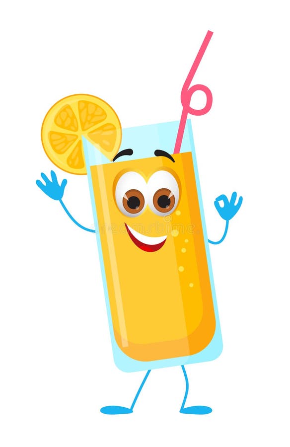 Funny Lemonade with Eyes - Summer Things Collection. Cartoon Funny ...