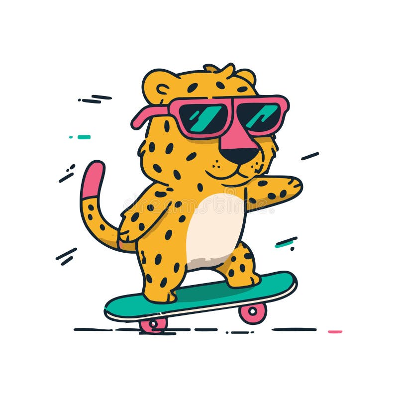 Funny Domestic Kitty Leopard Cat Stock Illustrations – 276 Funny ...