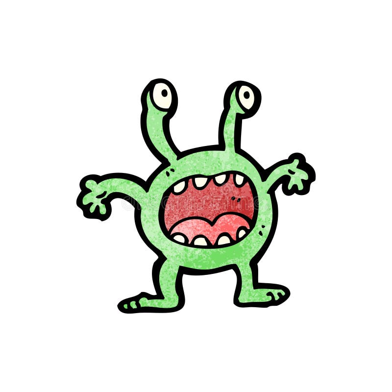 Funny little alien cartoon stock vector. Illustration of traditional ...
