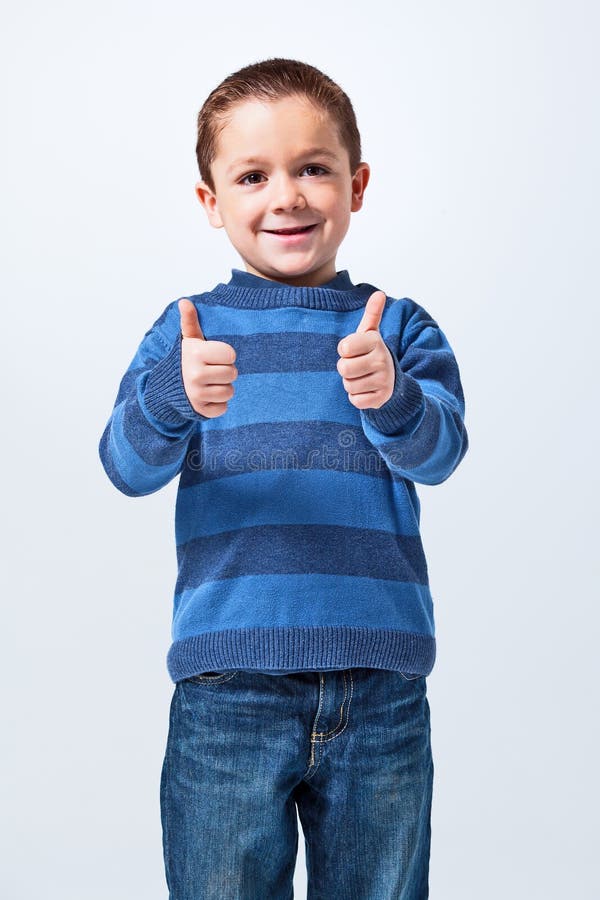 Funny Little Boy Doing an OK Sign Stock Image - Image of funny, child ...