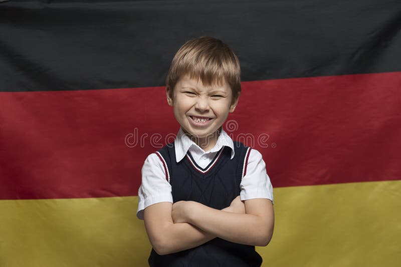 Funny Little Boy an Elementary School Student Stock Photo - Image of ...