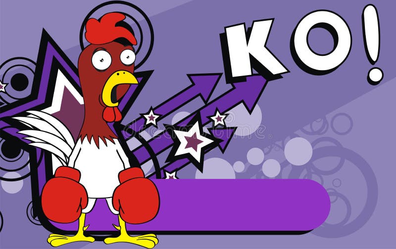 Funny Little Chicken Boxing Cartoon Expression Background Stock Vector ... Funny Little Chicken Boxing Cartoon Expression Background Stock Vector ...