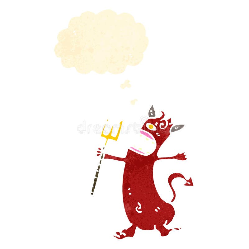 Funny little devil cartoon stock vector. Illustration of funny - 37574600