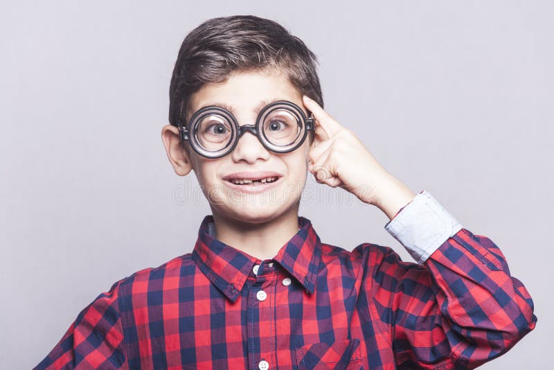 Funny smart kid stock image. Image of child, bulb, bright - 84216143