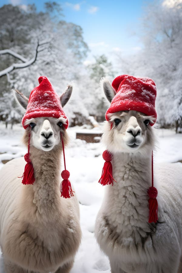 Funny Llamas, Llama Clothes, Funny Winter Clothes Stock Illustration ...