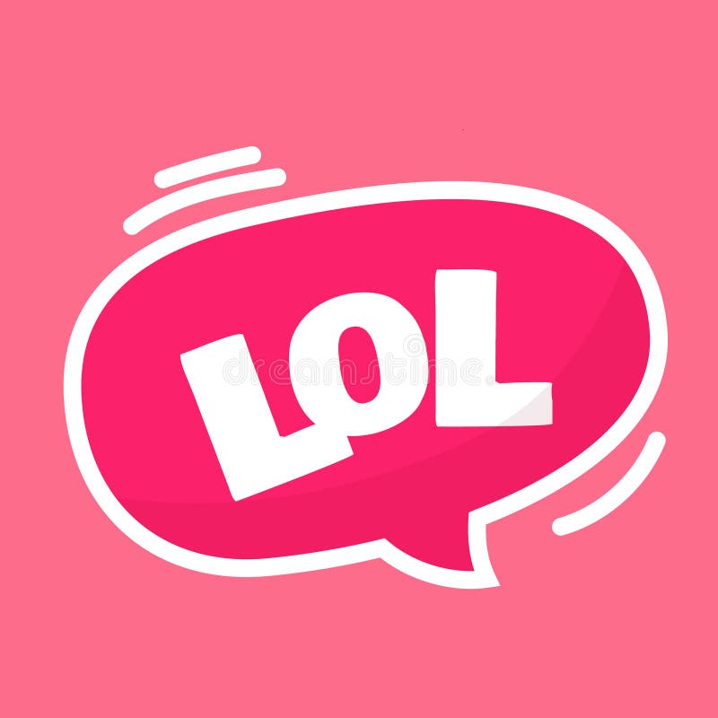 Funny Lol Sticker Social Media Design Vector Stock Vector ...