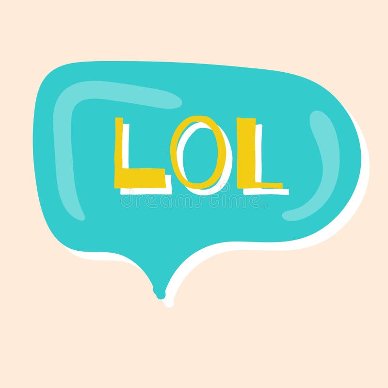 Funny Lol Sticker Social Media Design Vector Stock Vector ...
