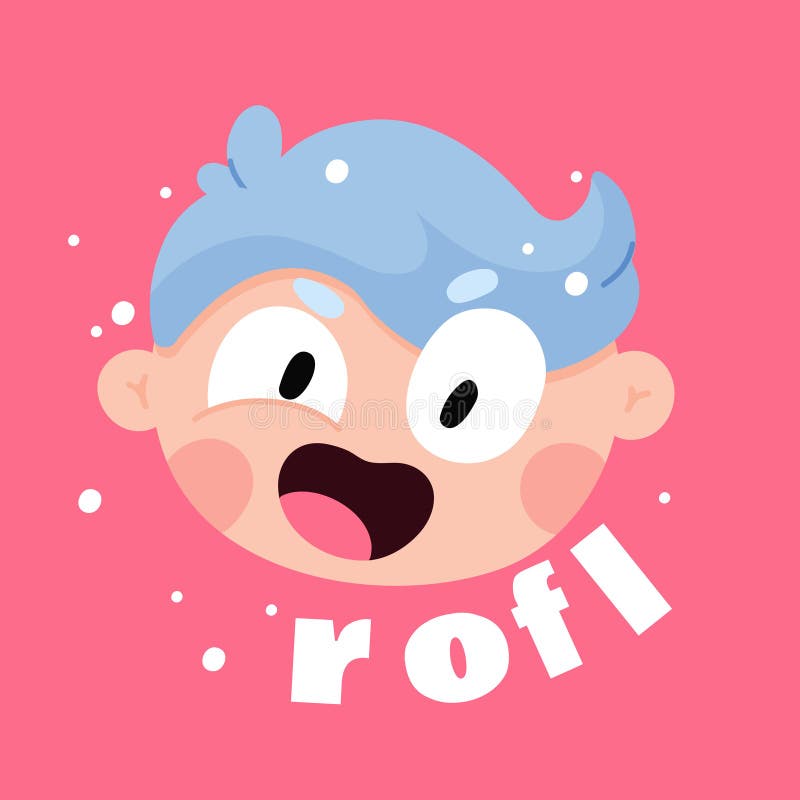 Funny Lol Sticker Social Media Design Vector Stock Vector ...