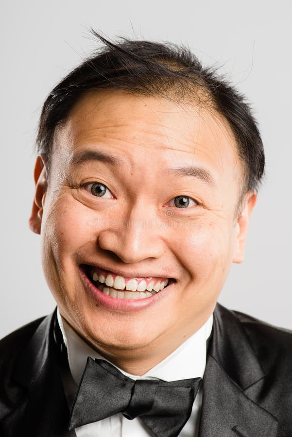 Happy Man Portrait Real People High Definition Grey Background Stock ...