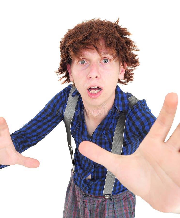Funny Looking Man Reaching To Grab the Camera Stock Photo - Image of ...