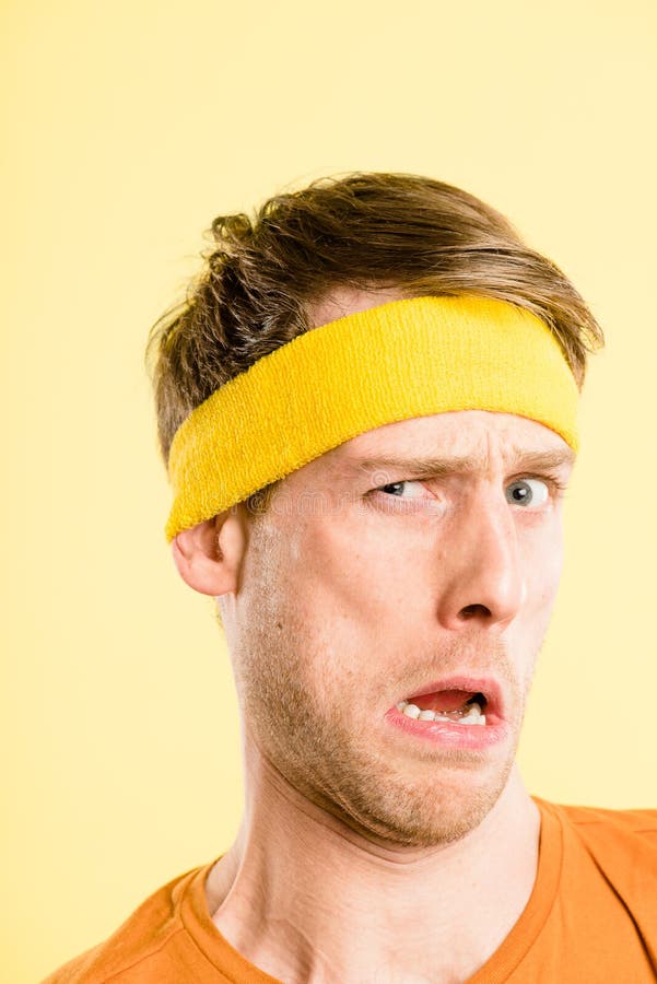 Funny Man Portrait Real People High Definition Grey Background Stock ...