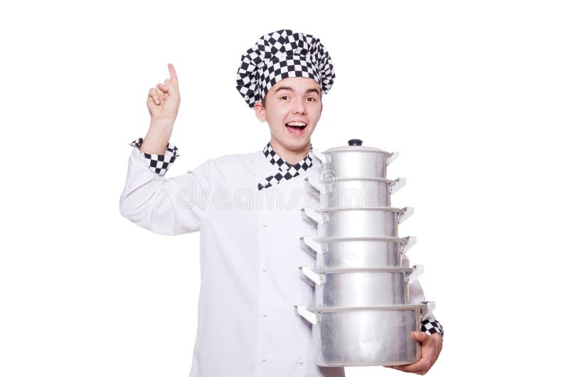 Funny male cook isolated stock photo. Image of humor - 46984932