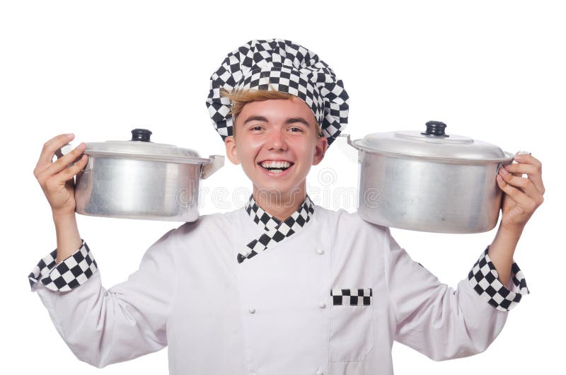 Funny male cook isolated stock photo. Image of humor - 47556706