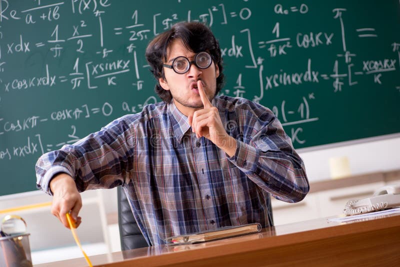 Old Male Math Teacher in the Classroom Stock Photo - Image of ...