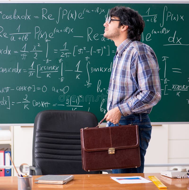 Funny Male Math Teacher in the Classroom Stock Photo - Image of algebra ...