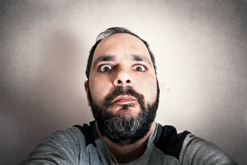 Funny man with the beard stock image. Image of caucasian - 205774153