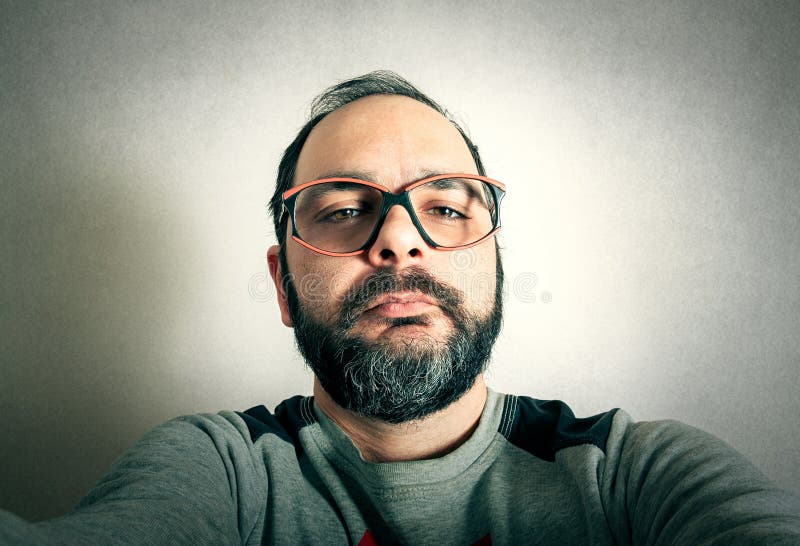 Funny man with the beard stock image. Image of handsome - 208950115