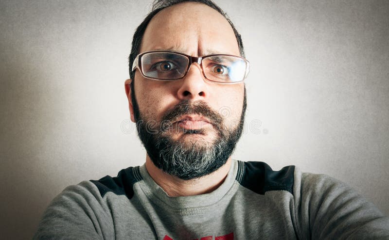 Funny man with the beard stock photo. Image of face - 208950118