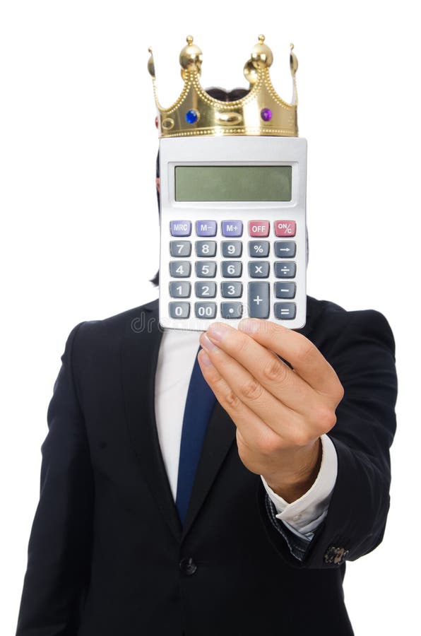 The Funny Man with Calculator and Abacus Stock Image - Image of ...