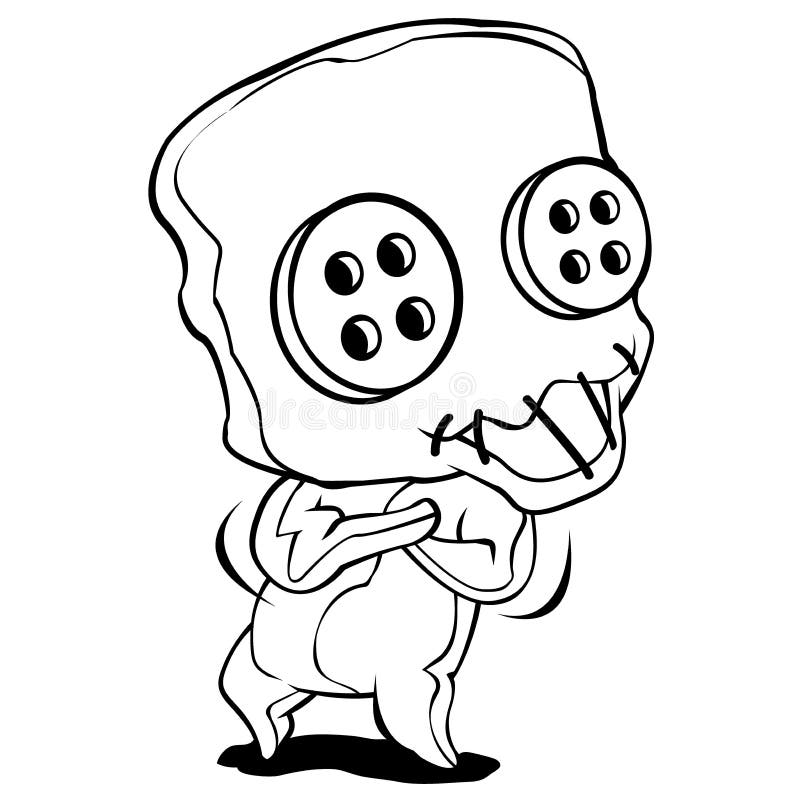 Funny Man Cartoon Character Coloring Page 28 Stock Vector ...