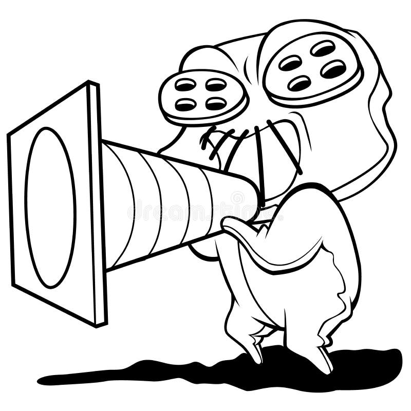 Funny Man Cartoon Character Coloring Page 38 Stock Vector ...