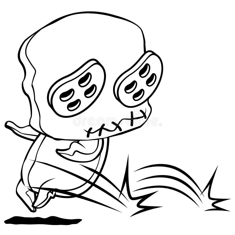 Funny Man Cartoon Character Coloring Page 12 Stock Vector ...