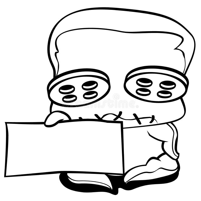 Funny Man Cartoon Character Coloring Page 27 Stock Vector ...