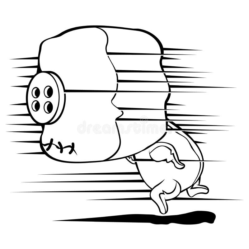 Funny Man Cartoon Character Coloring Page 36 Stock Vector ...