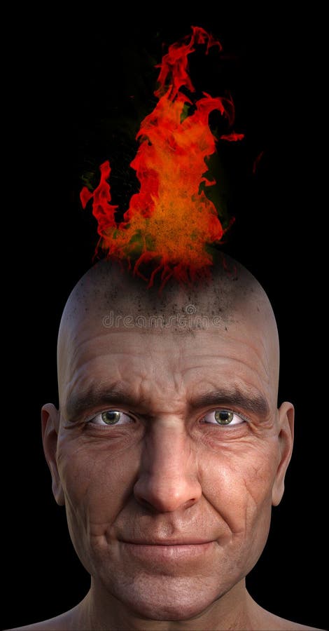 Head Fire Logo Concept, Mind Fire Logo, Spirit Mindset Logo, Flame Head ...