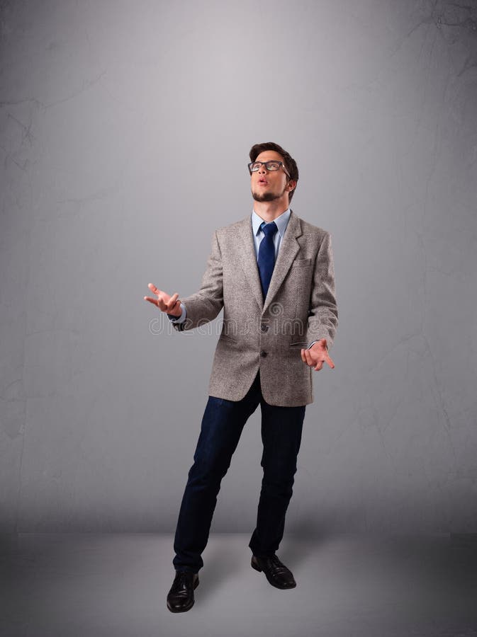 Funny Man Juggling with Copy Space Stock Photo - Image of hand, juggle ...