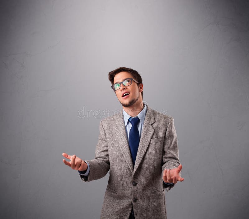Funny Man Juggling with Copy Space Stock Photo - Image of agility, copy ...