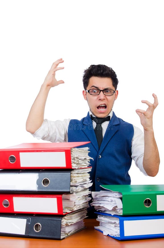 Funny man stock photo. Image of clutter, document, company - 38889226