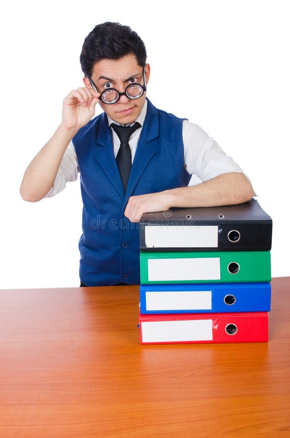 Funny man stock image. Image of document, humour, folders - 39269789