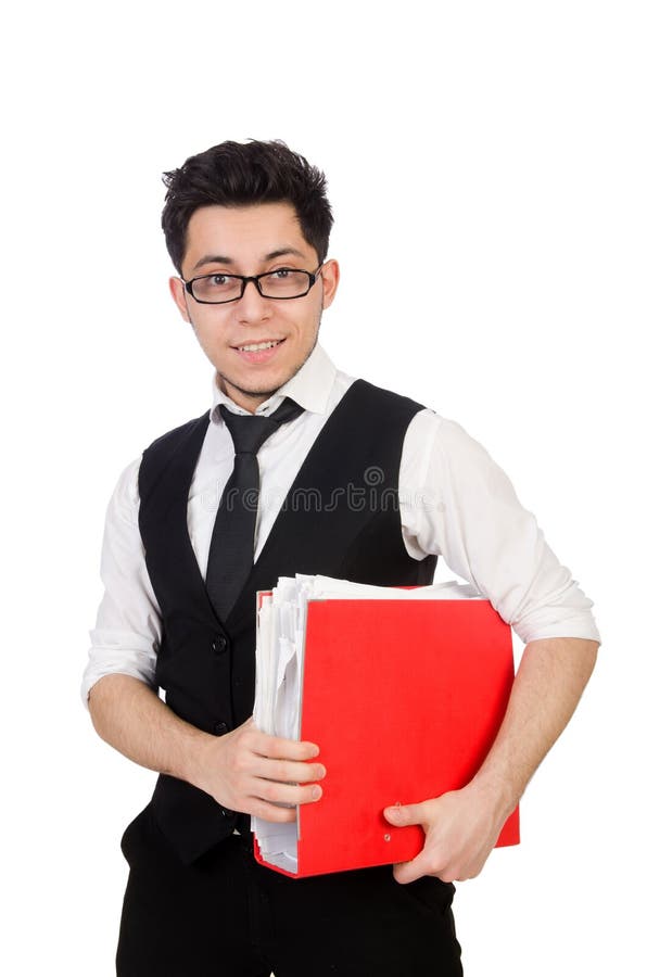 Funny man stock image. Image of folders, employee, executive - 39269995