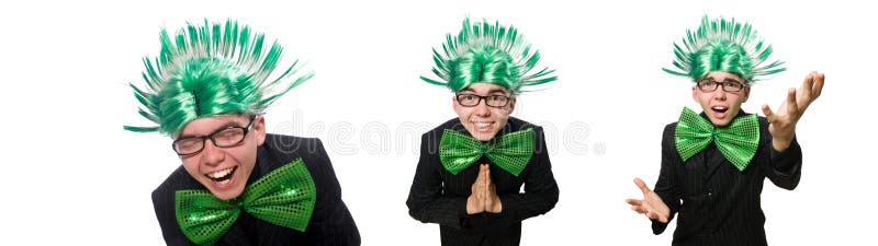 The Funny Man with Mohawk Hairstyle Stock Image - Image of hair ...