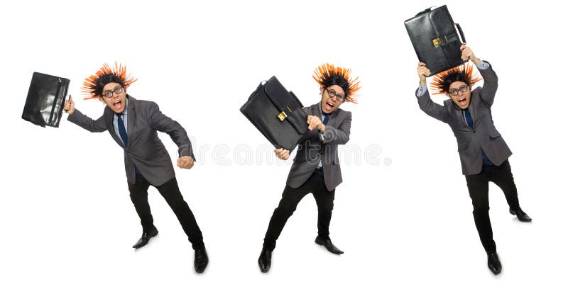 The Funny Man with Mohawk Hairstyle Stock Image - Image of collection ...