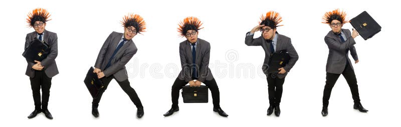 The Funny Man with Mohawk Hairstyle Stock Photo - Image of male, comic ...